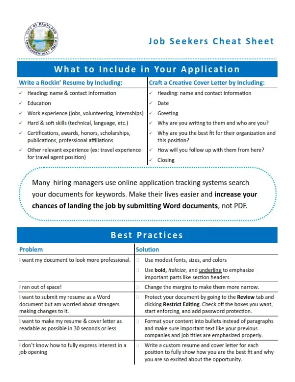 📓 35+ Free Cheat Sheets On Every Job Search Topic